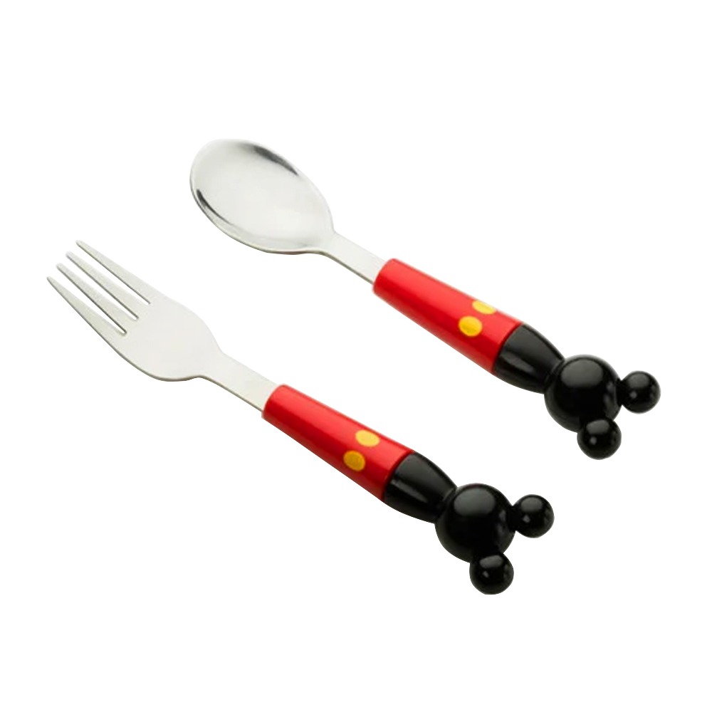 Buy Brain Giggles Mickey Mouse Spoon & Fork Kids Cutlery Set in KSA ...