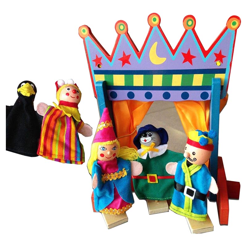 Buy Brain Giggles Wooden Puppet Castle Theatre Set in UAE | Mumzworld