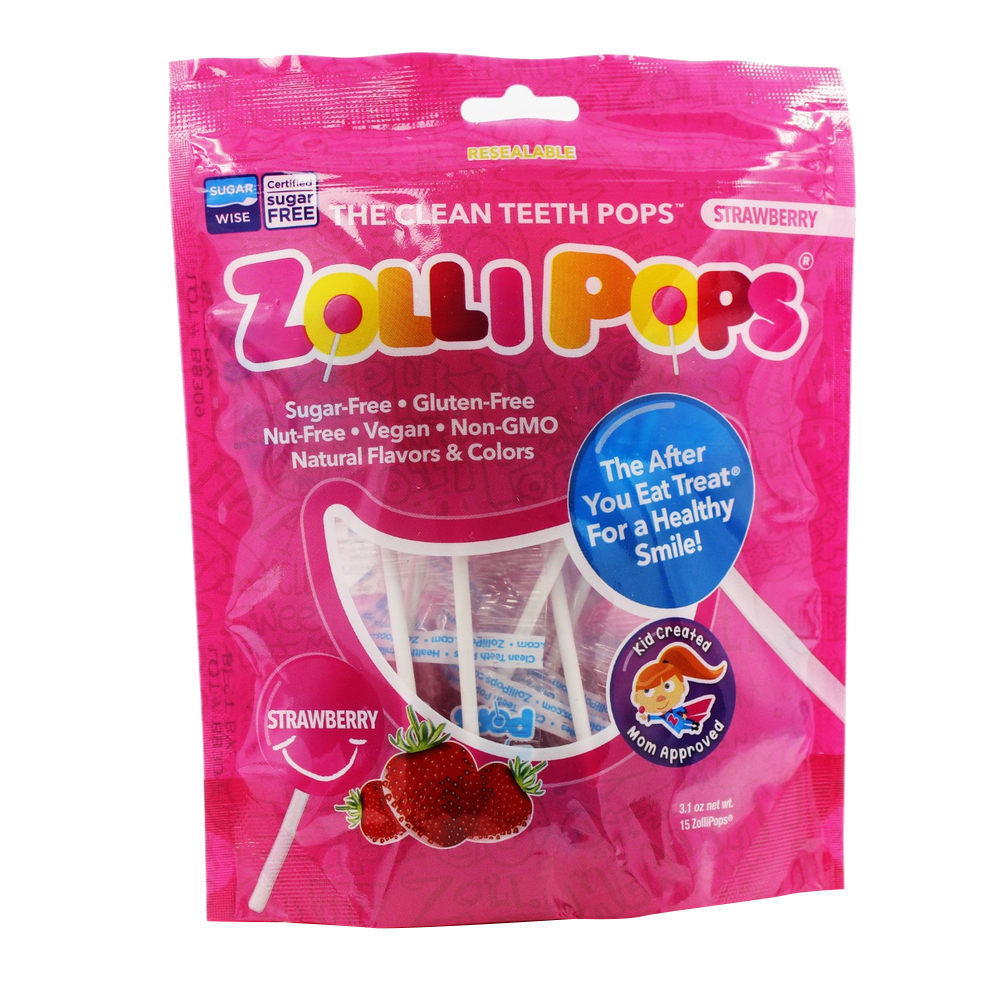 Buy Zollipop - Clean Teeth Pops Strawberry 3.1Oz in UAE | Mumzworld