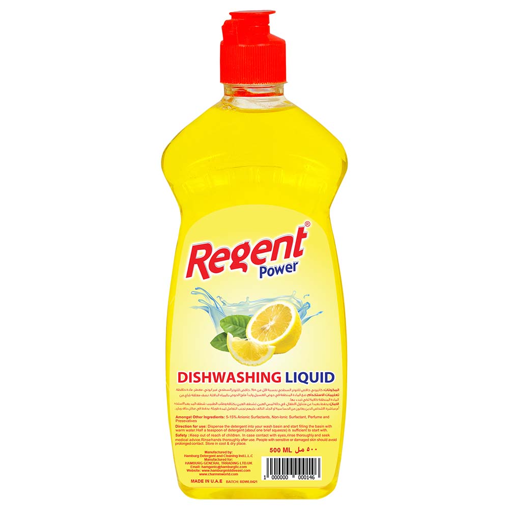 Buy Regent Power - Dishwashing Liquid Lemon 500ml in UAE | Mumzworld