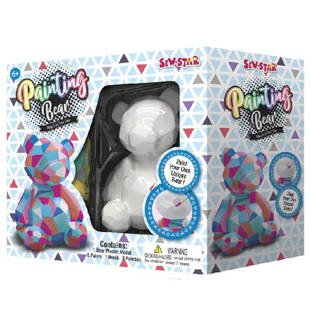Sew Star - Make Your Own Geometric Teddy Bear Plaster Kit