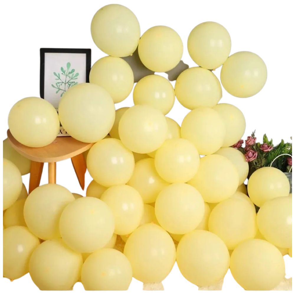 Buy Highland - Pastel Yellow Balloons 50pcs Online | Mumzworld
