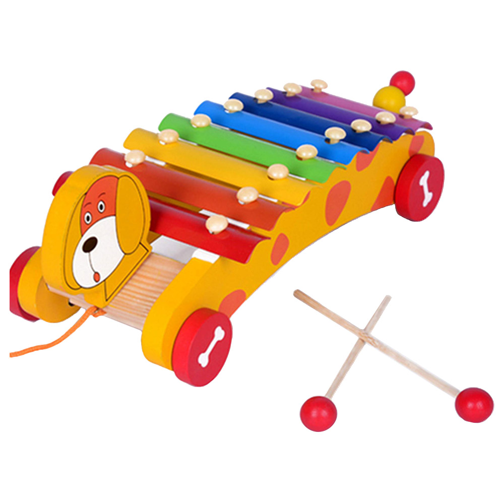 Buy Highland - Wooden Musical Xylophone Pull Along Toy in Qatar | Mumzworld