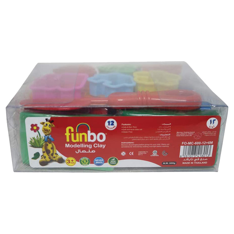 Funbo - Modelling Clay 12 Colors - Accessories - 600g | Buy at Best ...