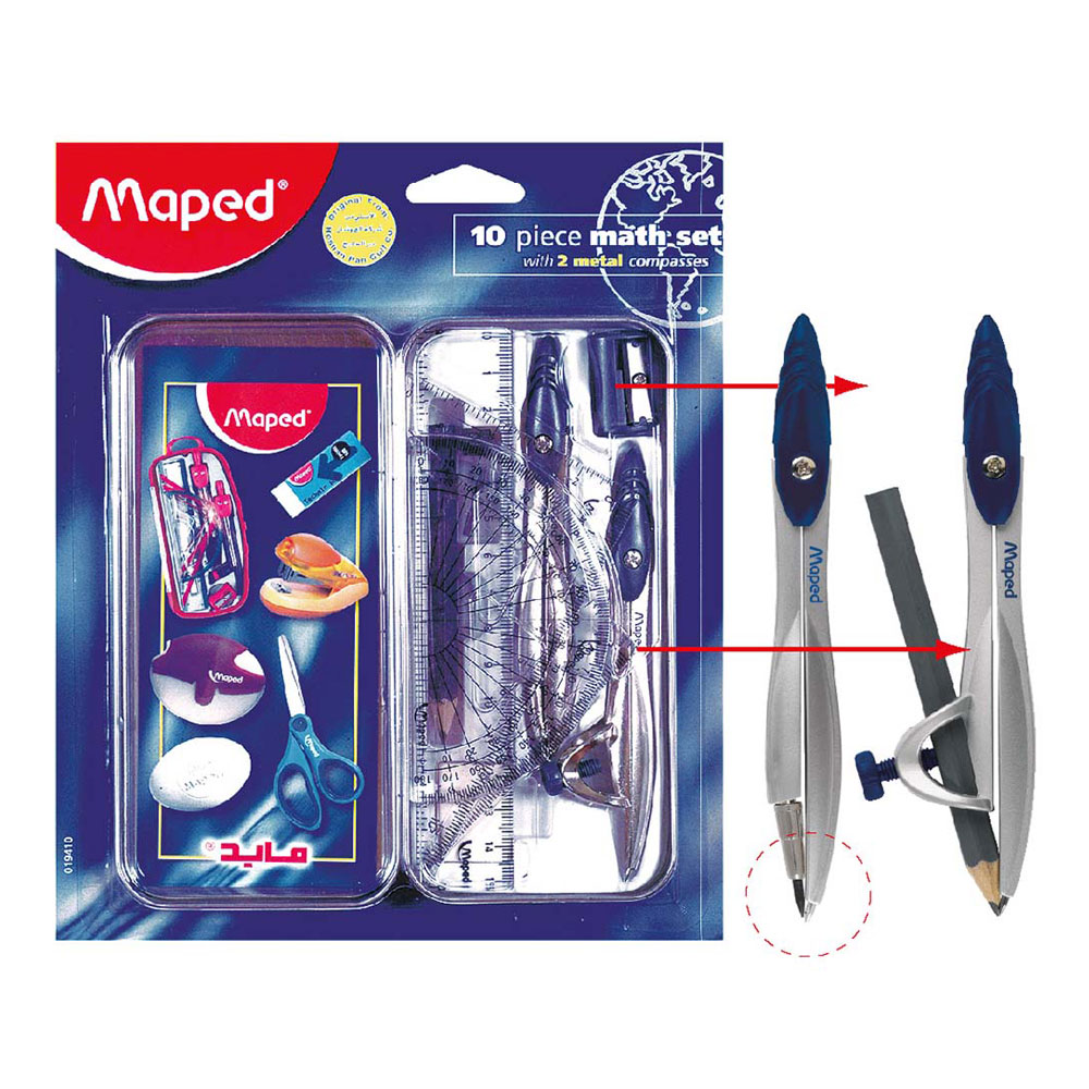 Buy Maped - Math Set Study Geometry (10pcs) in UAE | Mumzworld