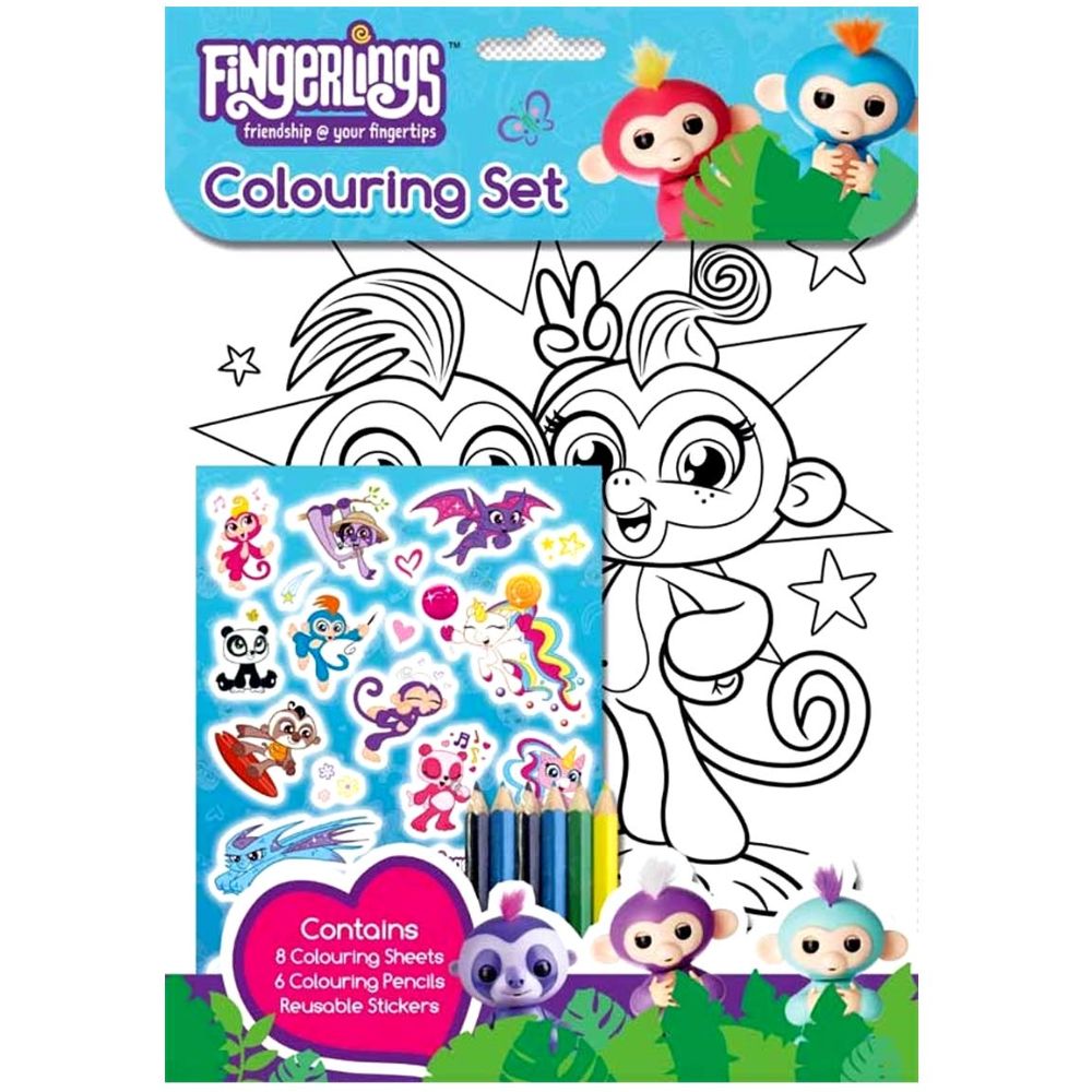 Fingerlings Colouring Set Including Colour Pencils | Buy at Best Price ...