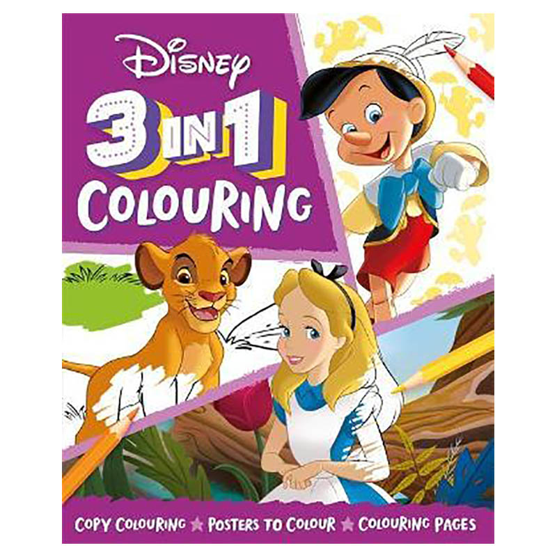 Buy Disney: 3-in-1 Colouring in KSA | Mumzworld