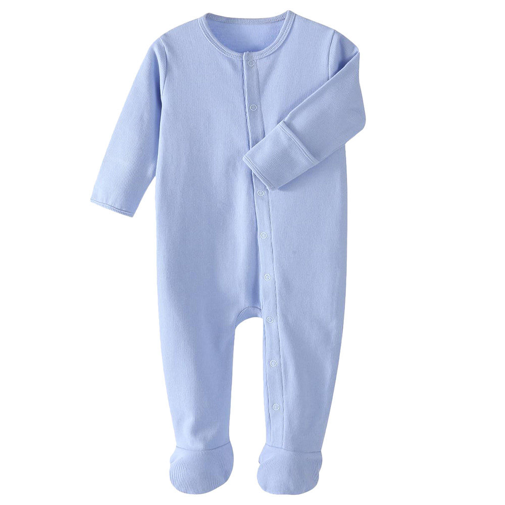 Buy Tiny Toes - 100% Cotton Essential Baby Sleepsuit - Blue in UAE ...