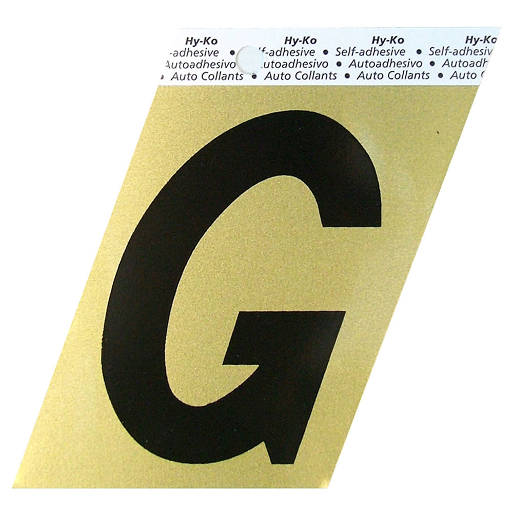 Hy-Ko - 3-1/2 Inches Aluminium Adhesive Letter G Hy-Ko - 3-1/2 Inches Aluminium Adhesive Letter G