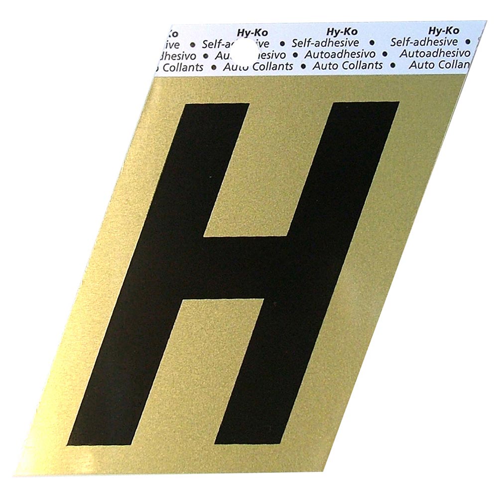 Hy-Ko - 3-1/2 Inches Aluminium Adhesive Letter H Hy-Ko - 3-1/2 Inches Aluminium Adhesive Letter H