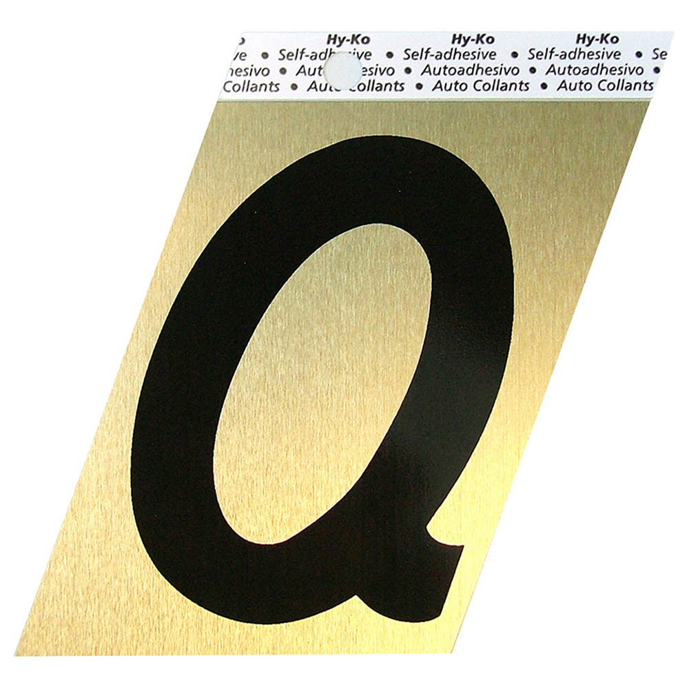 Hy-Ko - 3-1/2 Inches Aluminium Adhesive Letter Q Hy-Ko - 3-1/2 Inches Aluminium Adhesive Letter Q