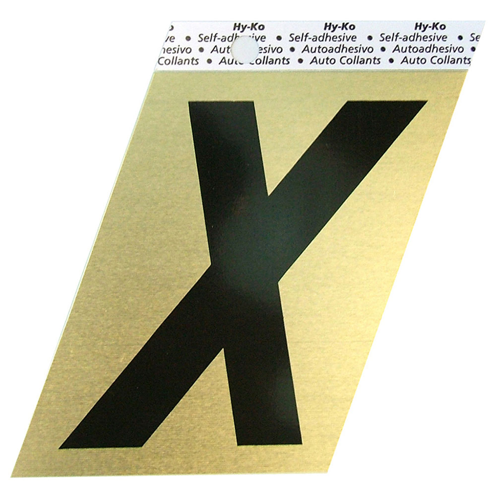Hy-Ko - 3-1/2 Inches Aluminium Adhesive Letter X Hy-Ko - 3-1/2 Inches Aluminium Adhesive Letter X