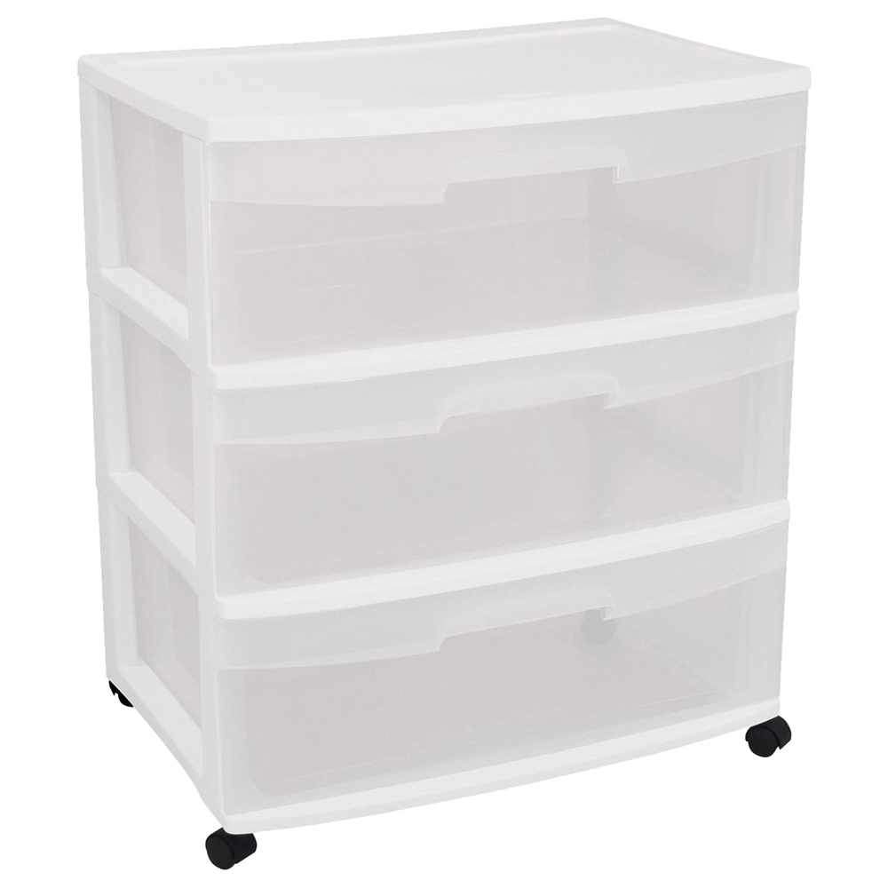 Buy Sterilite - 3 Drawer Wide Cart White Online | Mumzworld