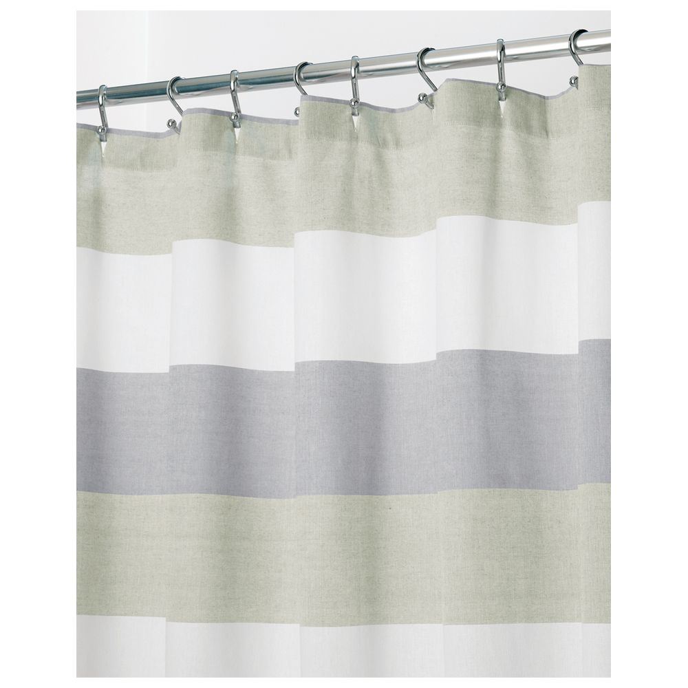 Buy InterDesign - Wide Multi Stripe Shower Curtain - Navy Sage in UAE ...