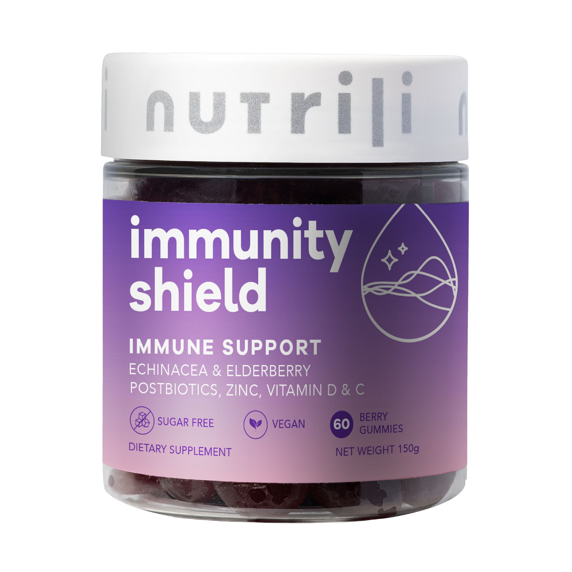 Buy Nutrili - Immunity Shield Sugar Free Gummies - 60pcs in Jordan | Mumzworld