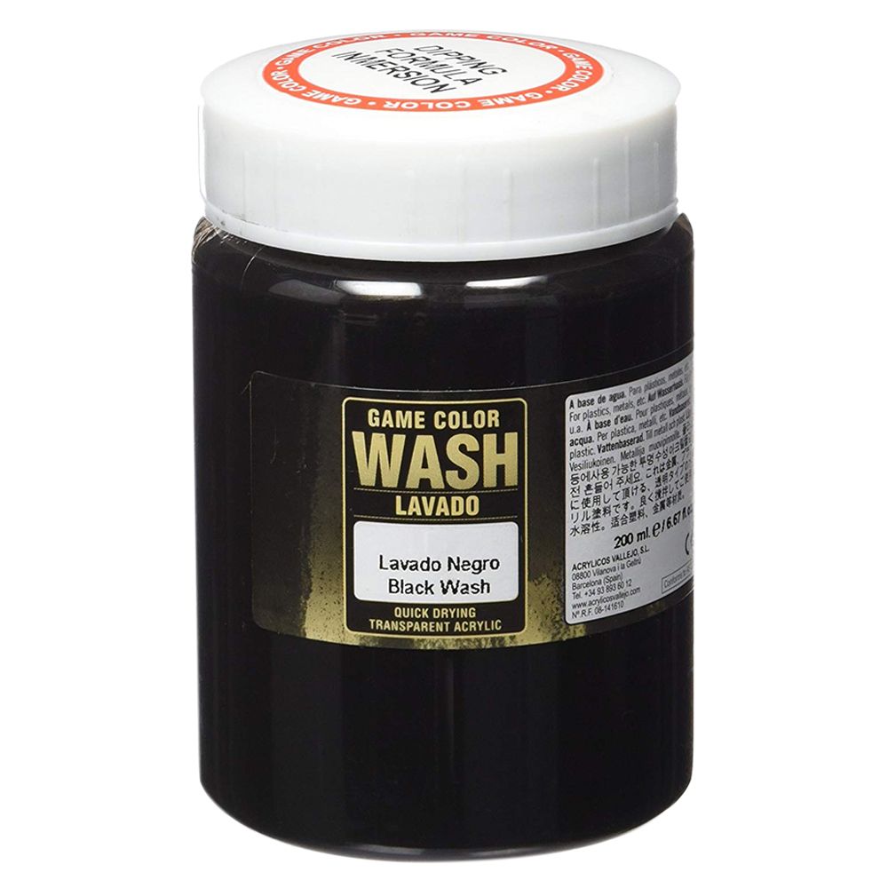 Buy Vallejo - 73301 Game Color Dipping Formula 200ml - Black Online ...