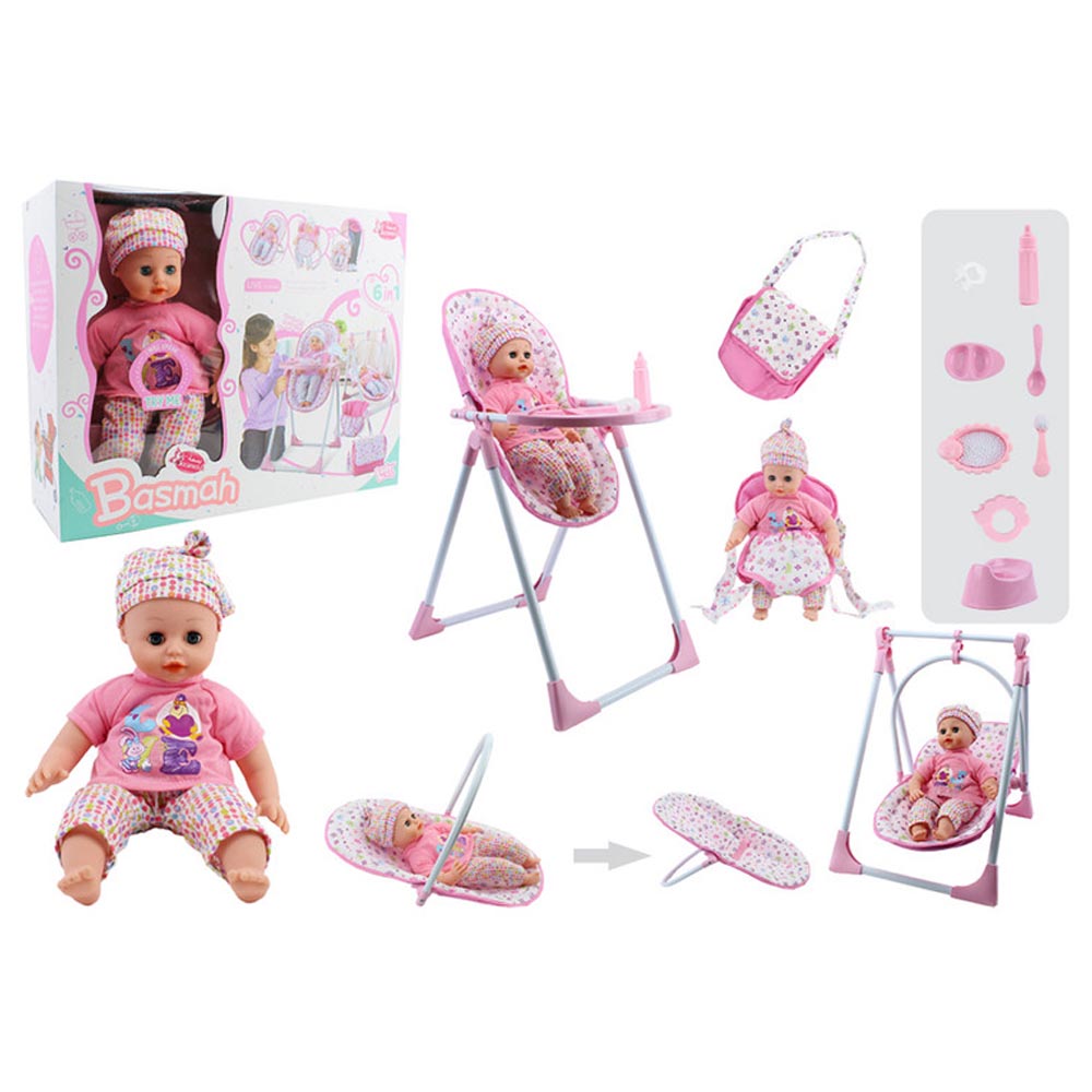Buy Basmah Baby Doll Set 14" With Sound in KSA | Mumzworld