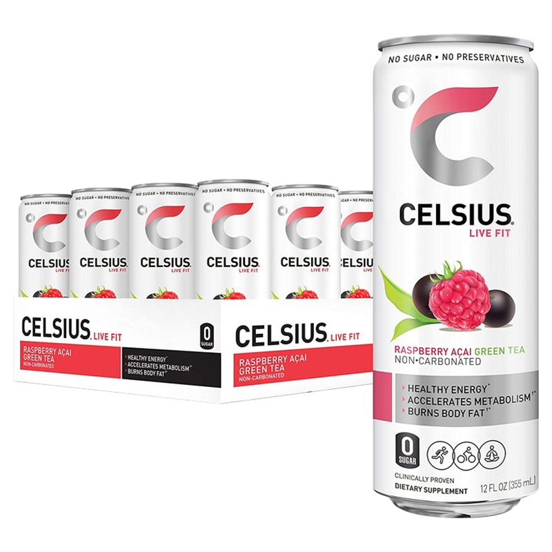 Celsius - Raspberry Acai Fitness Drink 355ml - Pack of 12