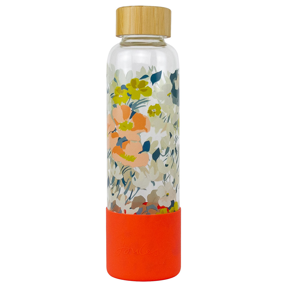 Buy Joules - Glass Water Bottle - Floral - 600ml in UAE | Mumzworld