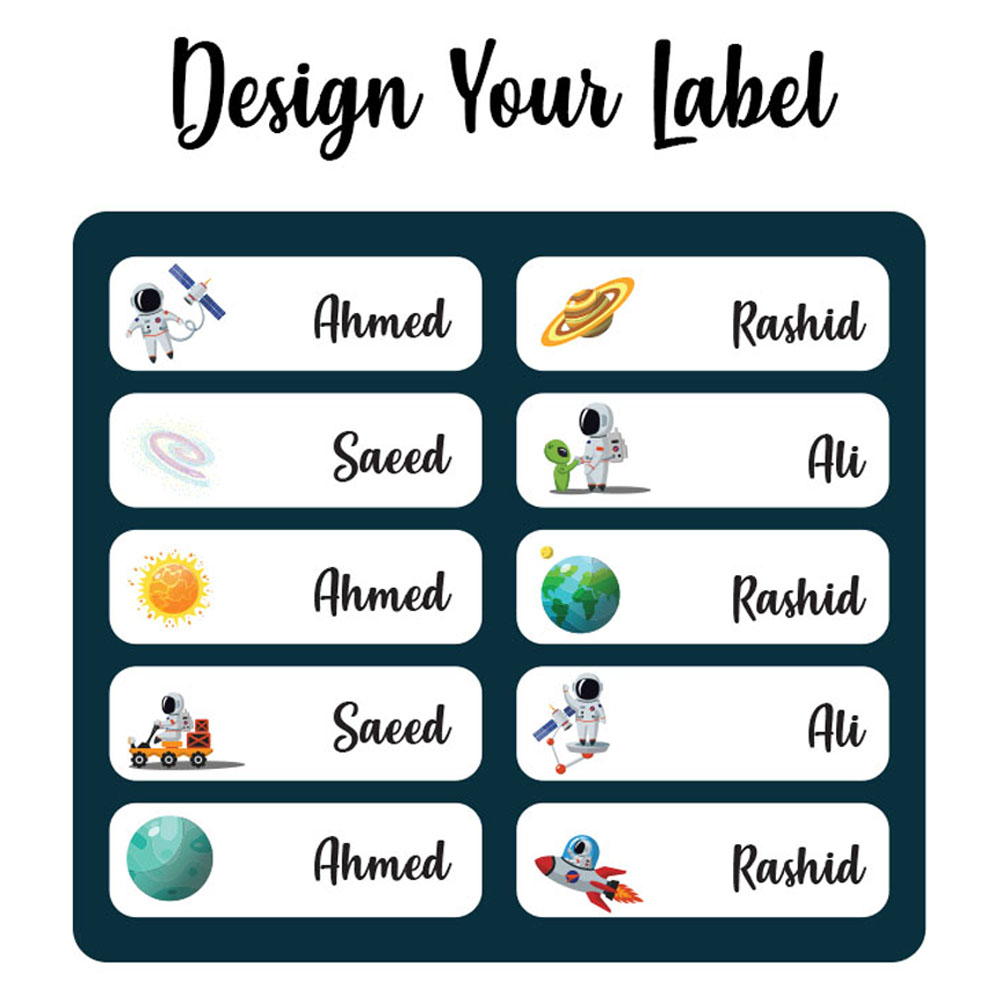 Buy Printshop - Waterproof Personalised Labels - Pack of 84 - Rocket in ...