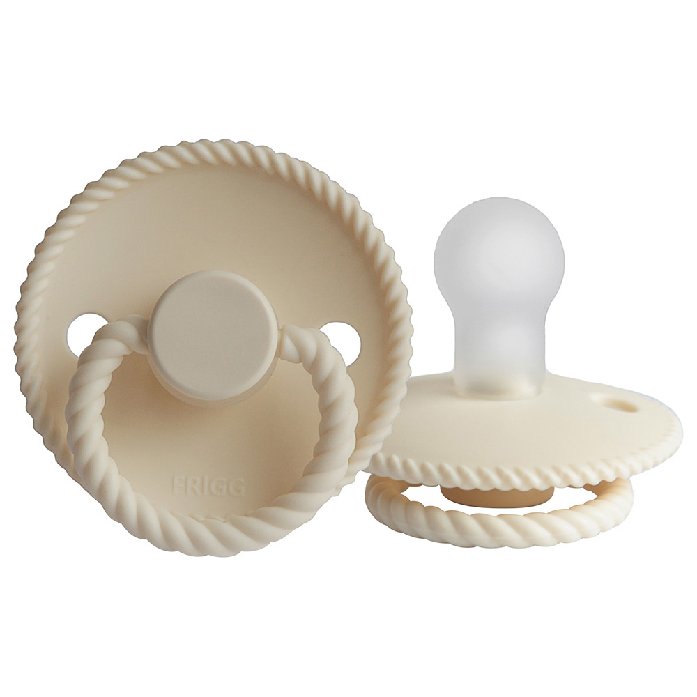 Buy Frigg - Rope Silicone Pacifier 6-18M S2 - Cream in UAE | Mumzworld