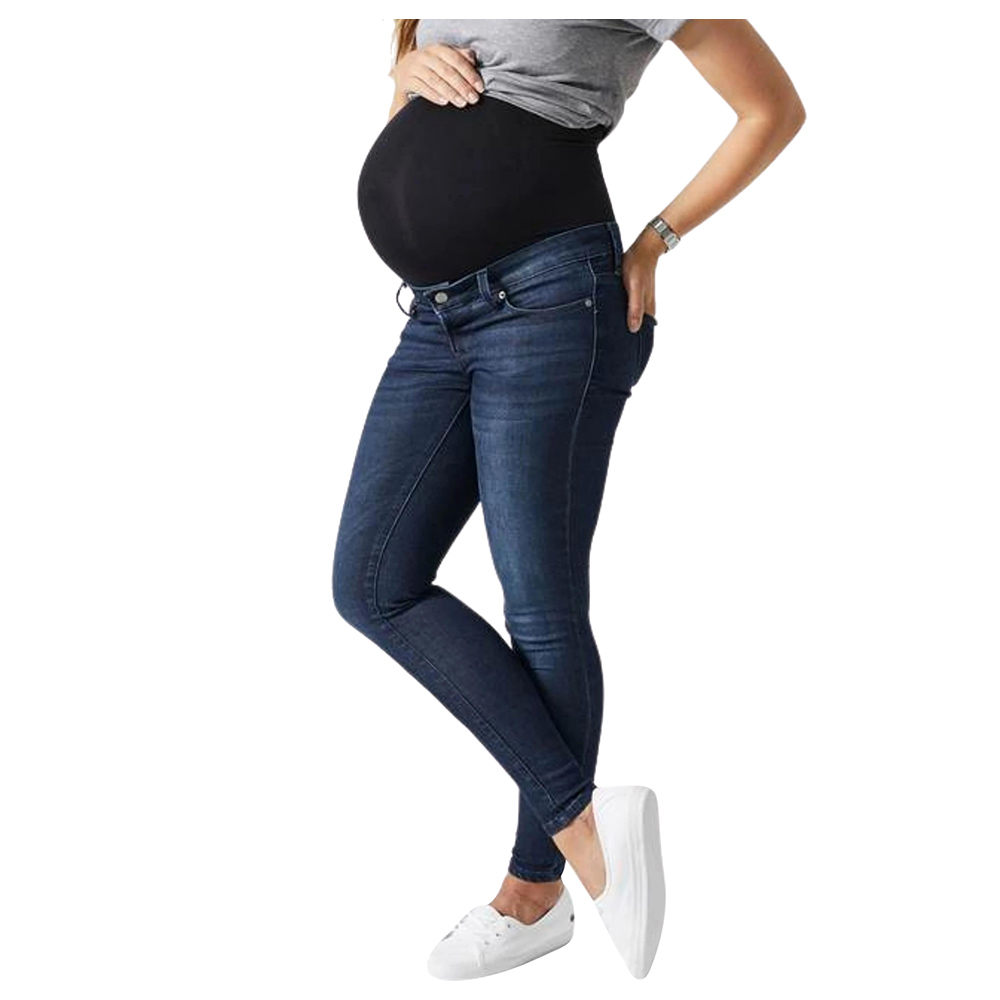 Buy Mums & Bumps - Blanqi Belly Support Skinny Jeans - Smoke Wash in ...