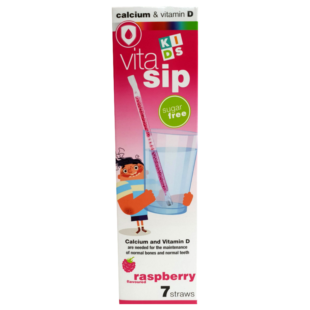 Buy Vita Sip - Raspberry Calcium & Vitamin D Straws Pack Of 7 in UAE ...