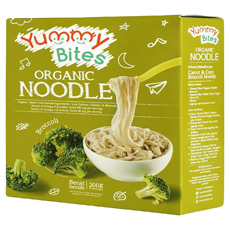 Buy Yummy Bites - Organic Noodle Broccoli Flavor - 200g in UAE | Mumzworld