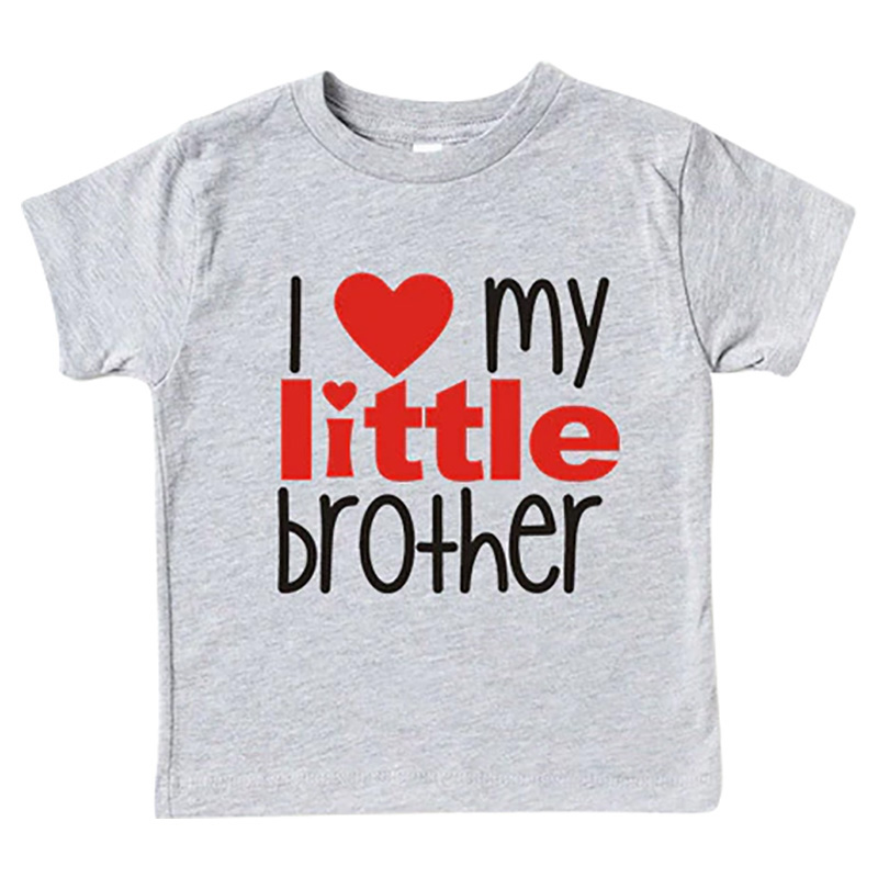 Buy Matching Family - I Love My Little Brother T-shirt - Grey in UAE ...