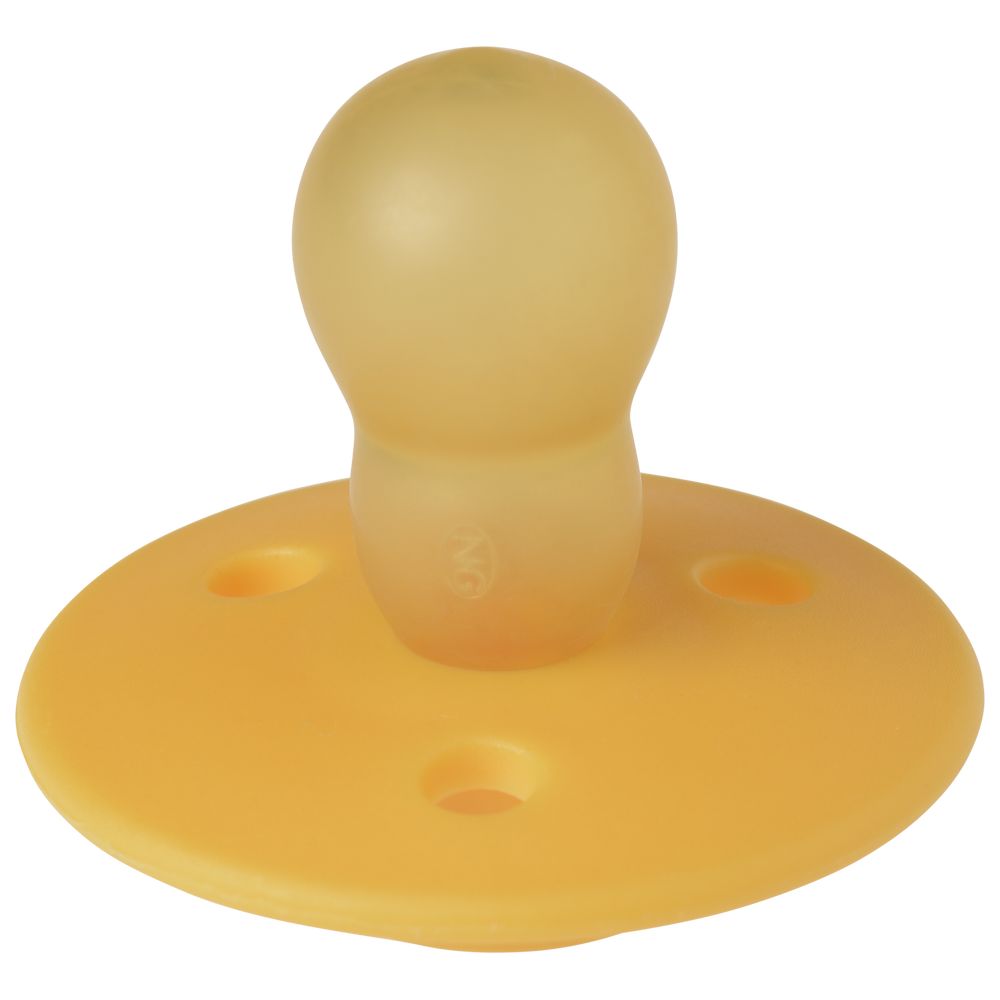 Buy Mininor - Round Pacifier Latex - 6M+ - Sunflower in KSA | Mumzworld