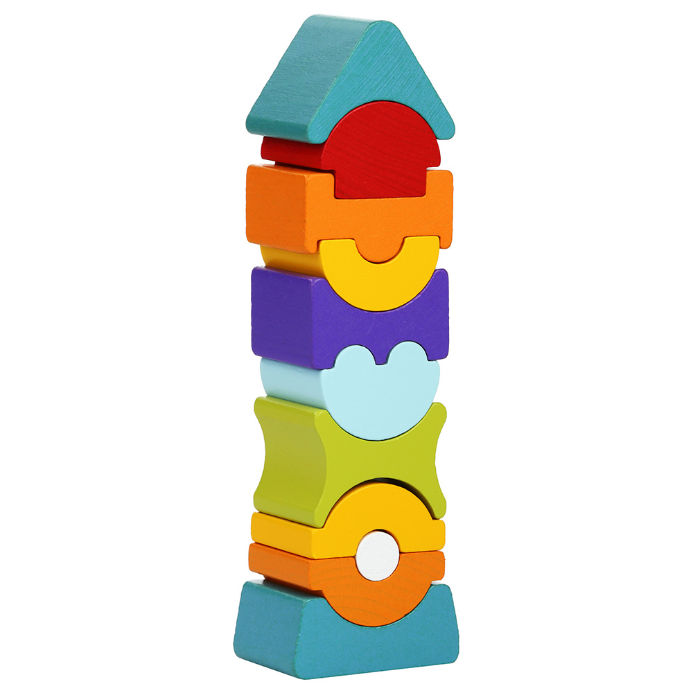 Buy Cubika - Wooden Building Tower Flexible Tower 11pcs in UAE | Mumzworld