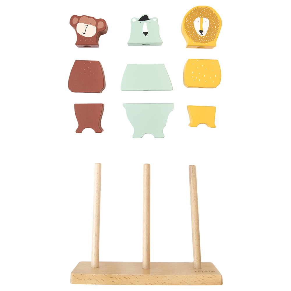Buy Trixie - Wooden Animal Puzzle Stacker in UAE | Mumzworld
