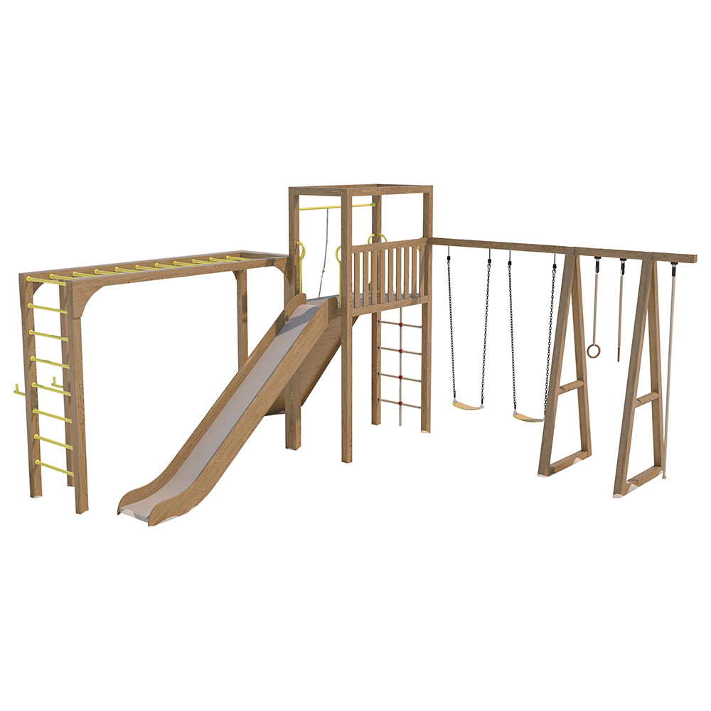 Buy Moon Kids - Multi-Purpose Outdoor Play Structure - Brown in UAE ...