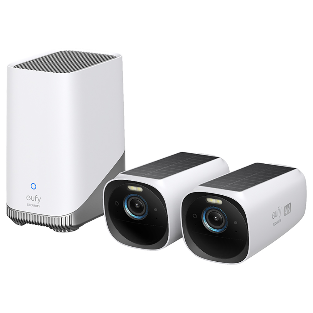 Eufy - Eufycam 3 2+1 Kit B2C Camera - White/Gray Eufy - Eufycam 3 2+1 Kit B2C Camera - White/Gray