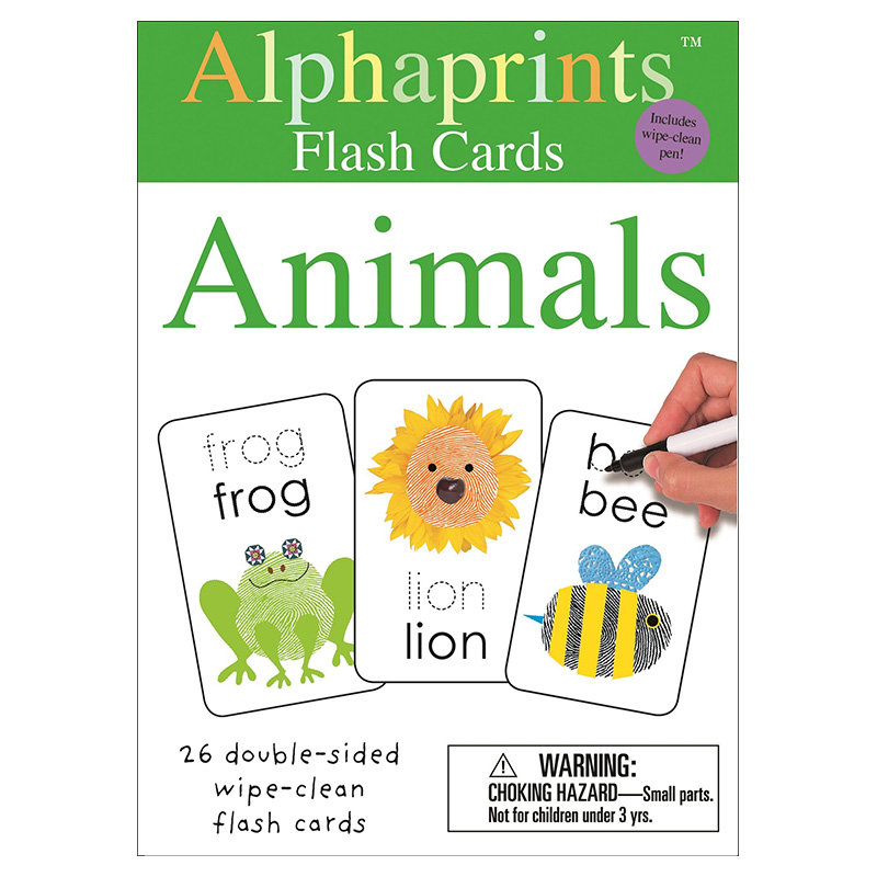 Alphaprints: Wipe Clean Flash Cards Animals | Buy at Best Price from ...