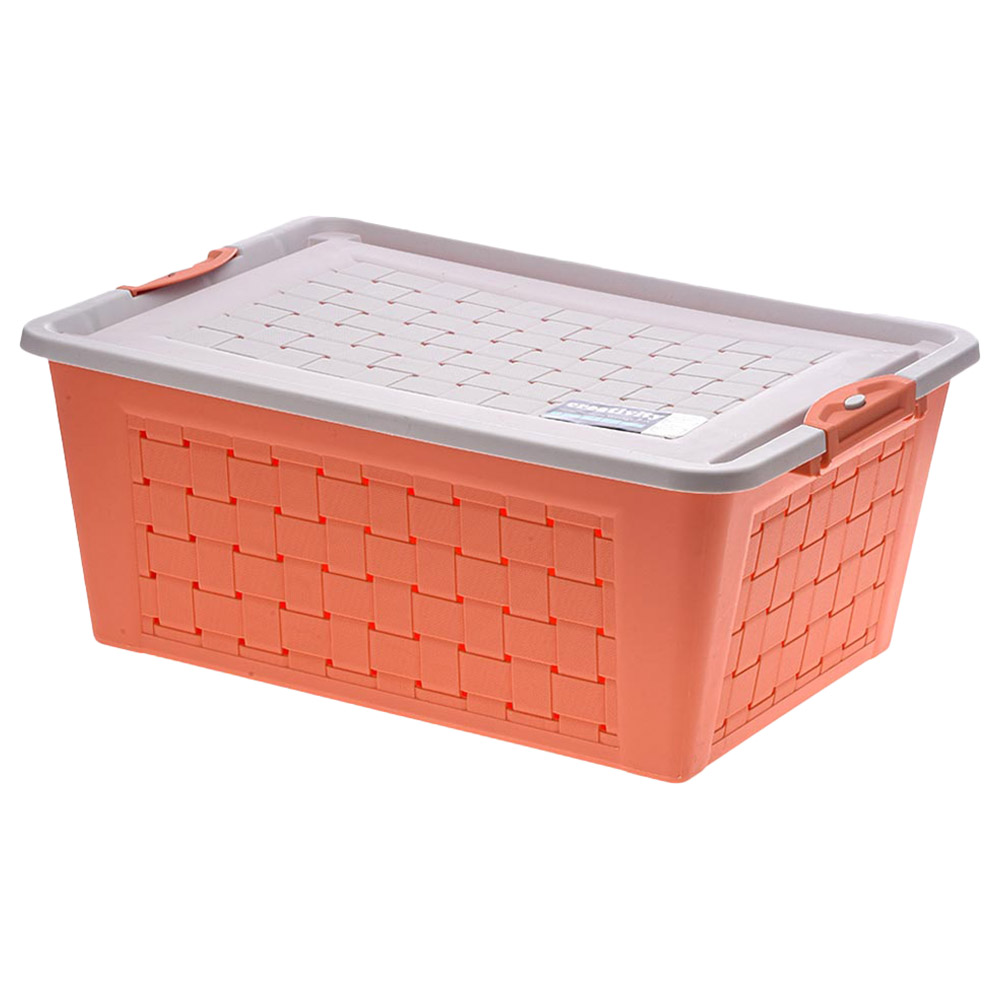 Yubiso - Lockable Plastic Storage Box 40cm - Orange