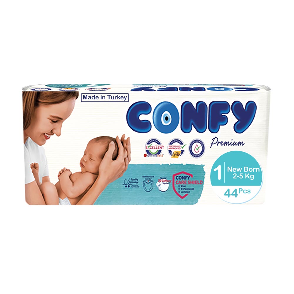 Buy Confy - Premium Baby Diapers Eco Single Pack- New Born Size 1 - 4 ...