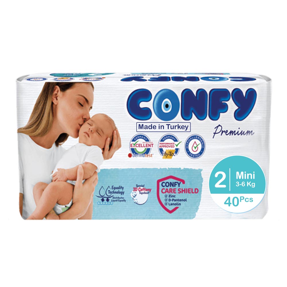 Buy Confy - Premium Baby Diapers Eco Single Pack - Mini Size 2 - 5-8kg ...