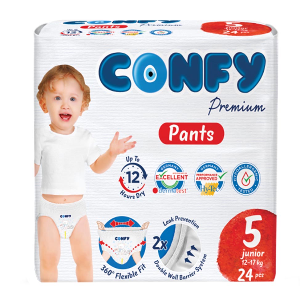 Buy Confy - Premium Diaper Pants - Junior Eco Pack Size 5 - 12+kg - 24 ...