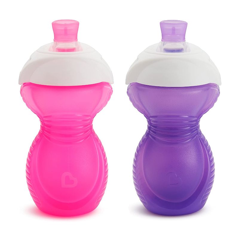 Buy Munchkin - Pack of 2 Click Lock Bite Proof Sippy Cup - Pink Purple ...