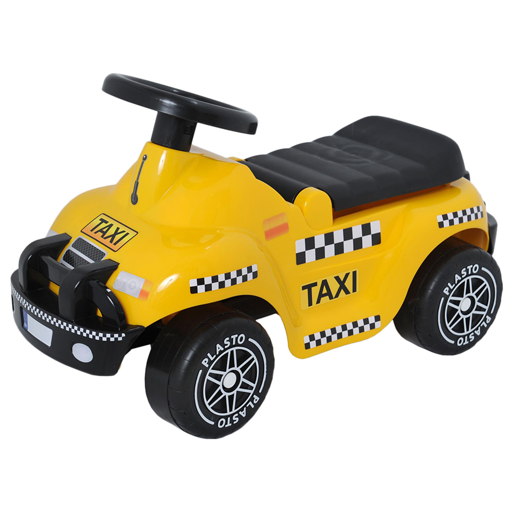 Buy Plasto - Toddler Taxi Car - Silent Wheels - 60 cm in UAE | Mumzworld