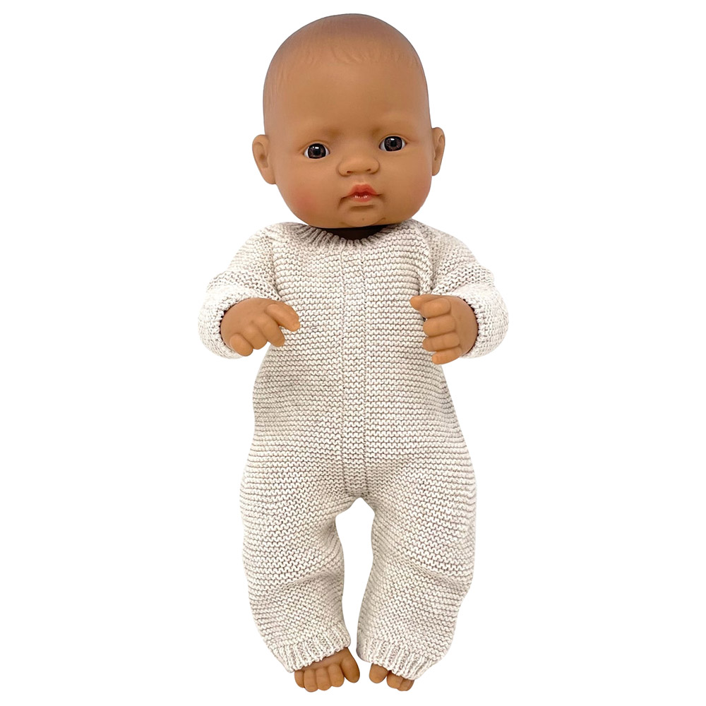 Buy Miniland Baby - Hispanic Boy Doll - 32cm - Brown in UAE | Mumzworld