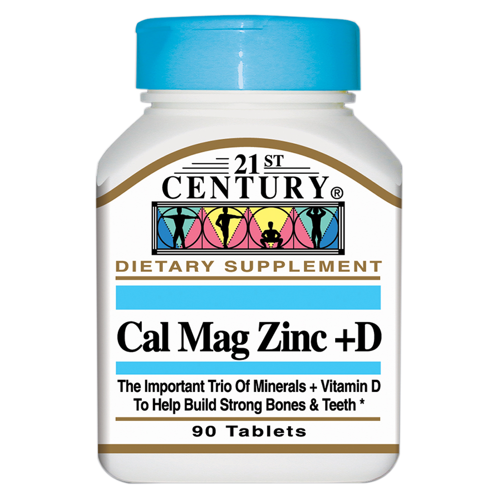 Buy 21st Century - Cal Mag Zinc + D 90 Tablets in UAE | Mumzworld