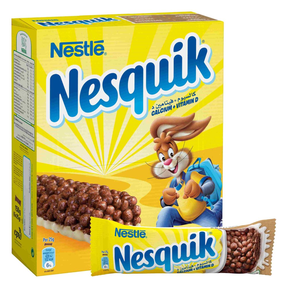 Nestle Nesquik - Chocolate Cereal Bar 25g (6 Pieces) | Buy at Best ...