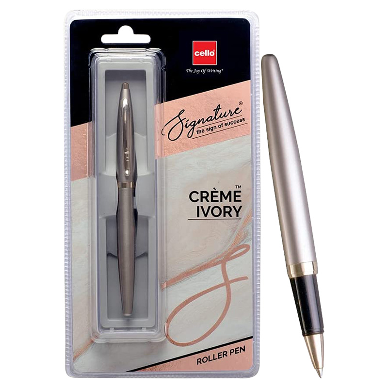 Buy Cello - Signature Creme Ivory Roller Pen - Blue in KSA | Mumzworld