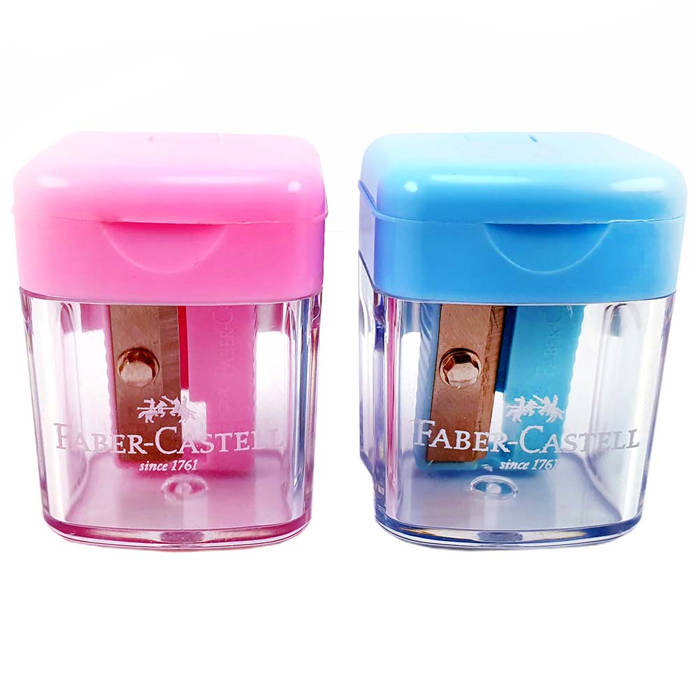 Buy Faber-Castell - Minibox Sharpener 2pcs - Assorted in KSA | Mumzworld