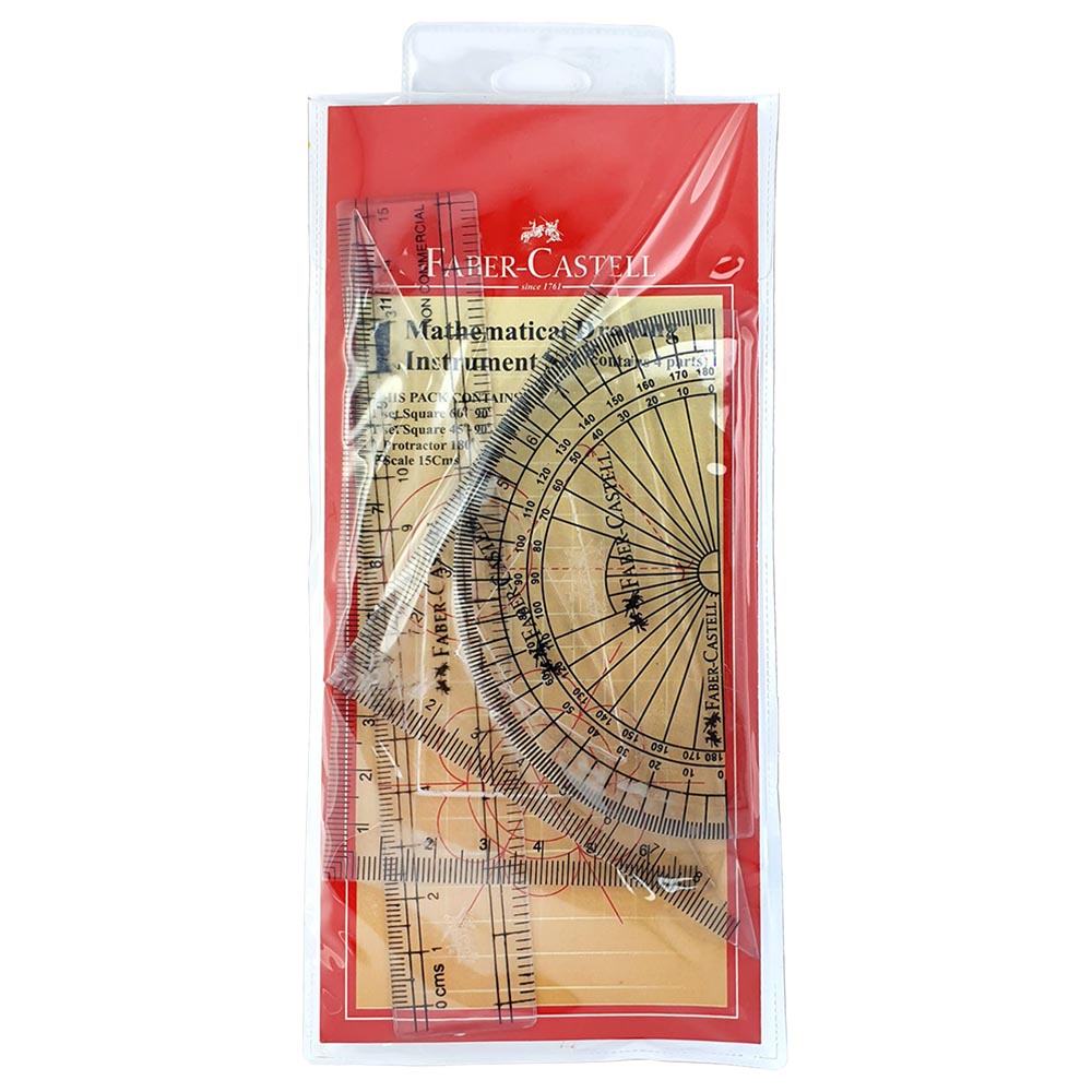 Buy Faber Castell - Mathematical Instrument Set - 4pcs in UAE | Mumzworld