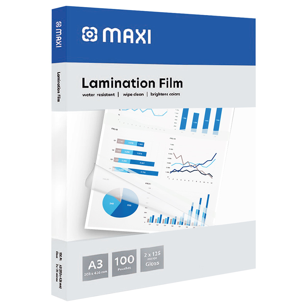 Buy Maxi - A3 Lamination Film - 100pcs in UAE | Mumzworld