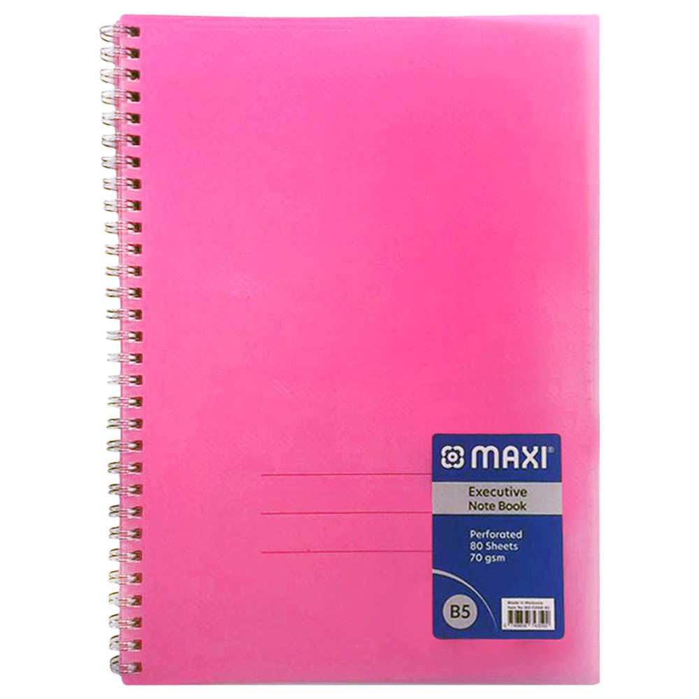 Buy Maxi - 80 Sheets Executive Notebook B5 - Pink in UAE | Mumzworld