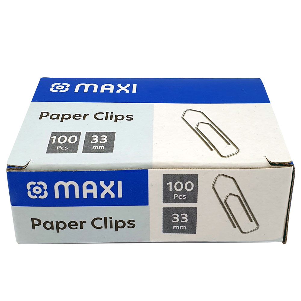 Buy Maxi - 33mm Boat Shape Paper Clip - 100pcs in UAE | Mumzworld